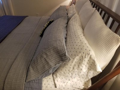 Queen Printed Performance 400 Thread Count Sheet Set White/blue Floral ...