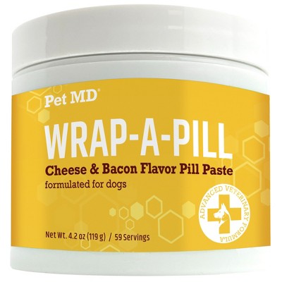 Pet Md Wrap-a-pill Cheese & Bacon Flavor Pill Paste For Dogs 4.2 Oz ...
