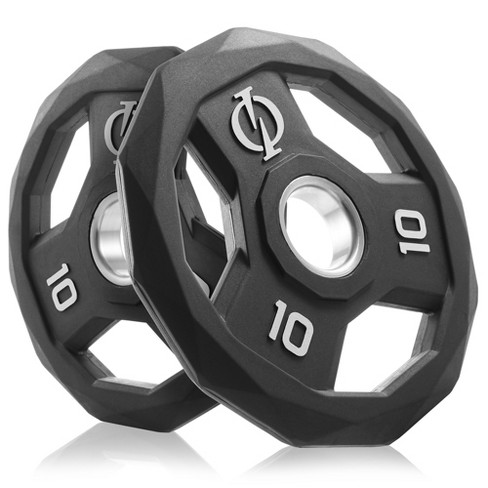 Philosophy Gym Set Of 2 Rubber Coated 2-inch Olympic Grip Weight Plates ...