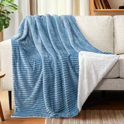 Pavilia Knit Textured Soft Throw Blanket For Sofa, Living Room Decor ...