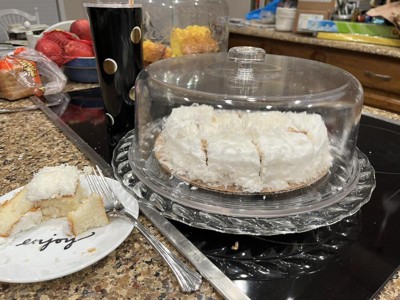 12" Plastic Cake Tray With Lid - Room Essentials™: Bpa-free Round ...