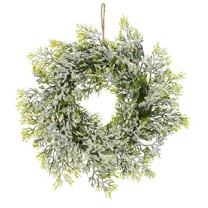 FONTOI 12 Inch Wreath 6pcs Pine Wreath, Christmas Door Wreath Winter ...