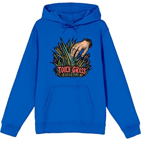 Labbing Touch Grass Gamer Nerd Adult Blue Long Sleeve Hoodie-xxl : Target