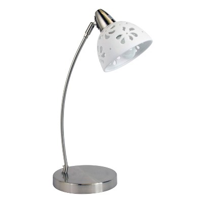 Creekwood Home Blossom 20.28" Traditional Desk Lamp With Flower Cut-out ...