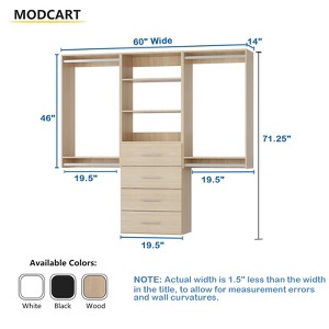 Closet System, Wide Closet Organizer System With Hanging And Drawers ...