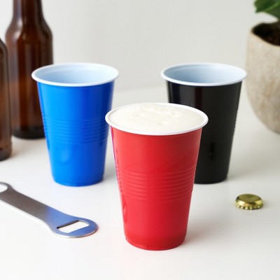 True Blue Party Cups Set of 50, Plastic Cups for Beers Cocktails, Soda ...