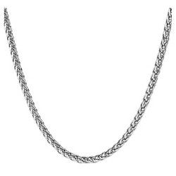 Men's Gold Plated Stainless Steel Spiga Chain Necklace (6mm) - Gold (24 ...