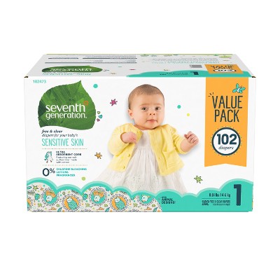 Seventh Generation Free & Clear Diapers Size 1 – 102ct – Target ...