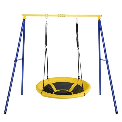 Costway Metal A-frame Swing Stand Heavy Duty Extra Swing Frame W/ground ...