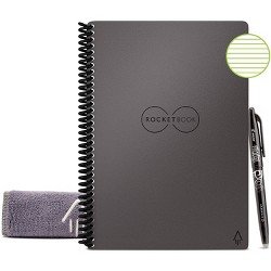 Core Smart Spiral Reusable Notebook Lined 32 Pages 8.5"x11" Black ...