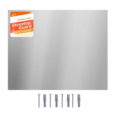 VEVOR 30" x 24" Stainless Steel Backsplash for Stove, Ultra Flat ...