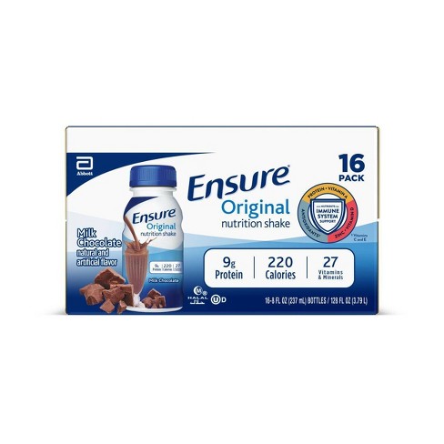 Ensure Original Nutrition Shake - Milk Chocolate - 16ct/128 Fl Oz : Target