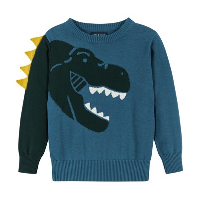 Andy & Evan Toddler Boys T-rex Character Sweater In Blue, Size 5t. : Target