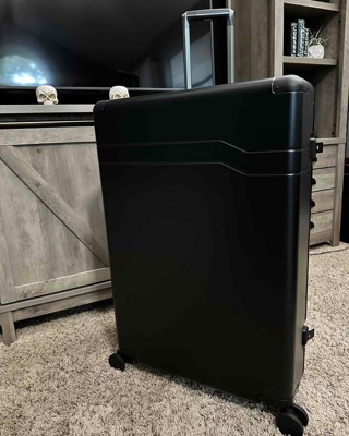 Signature Hardside Trunk Large Checked Spinner Suitcase Black - Open ...