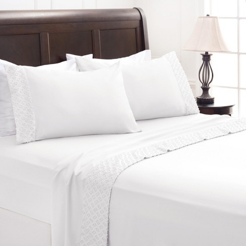 Chanasya Clipped Tufted Textured Boho Microfiber Sheet Set - 4-piece ...