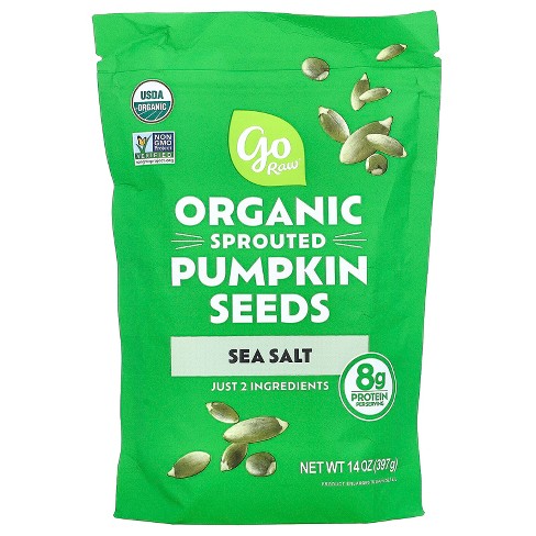 Go Raw Organic Sprouted Pumpkin Seeds, Sea Salt, 14 Oz (397 G) : Target