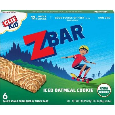 Clif Kid Zbar Organic Iced Oatmeal Cookie Snack Bar - 7.62oz : Target