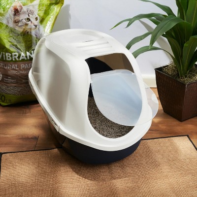 LunaLulinlk Closed litter box, navy blue and white : Target