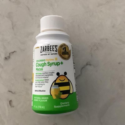 Zarbee's Kid's Cough + Mucus Daytime With Honey, Ivy Leaf, Zinc ...