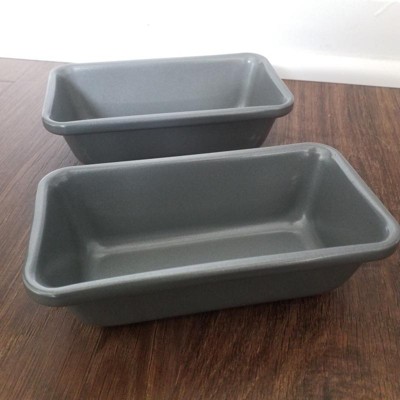 2pk Nonstick Mini Loaf Pan Gray - Figmint™ : Target