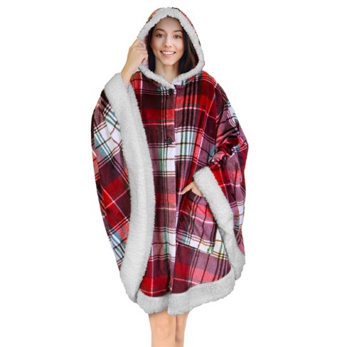 Pavilia Angel Wrap Hooded Blanket For Women Adult, Wearable Cozy Wrap ...