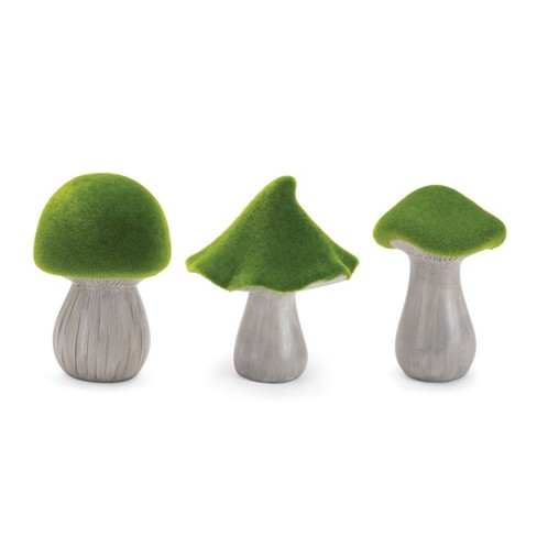 Melrose Mossy Terracotta Mushroom (set Of 3) : Target