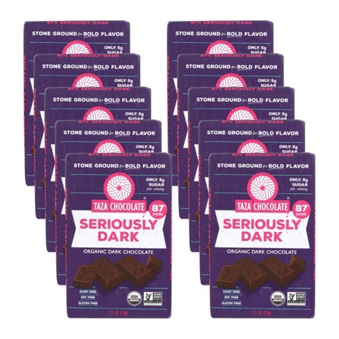 Taza Chocolate Organic Dark Chocolate Seriously Dark Bar - Case Of 10/2 ...