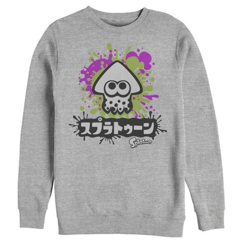Men's Nintendo Splatoon Inkling Squid Sweatshirt - Athletic Heather ...