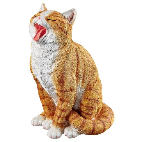 Design Toscano Lazy Daze Kitty Yawning Cat Statue - Orange : Target