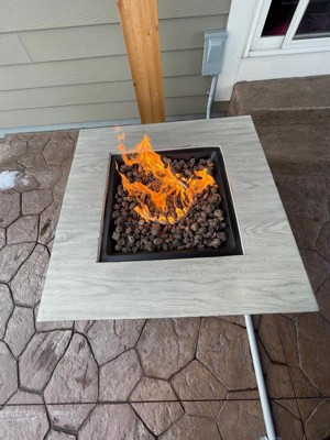 30" Square Stamped Steel Wicker Outdoor Fire Pit - Threshold™: Lava ...