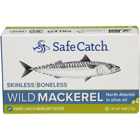 Safecatch Wild Mackerel In Olive Oil - Case Of 12 - 4 Oz : Target