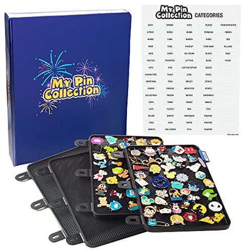 My Pin Collection 3-ring Album Binder W 4 Enamel Pin Pages - Patented ...
