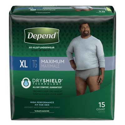 Depend Real Fit Incontinence Underwear For Men - Maximum Absorbency - L ...