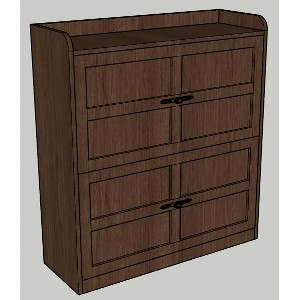 Freestanding Shoe Storage Cabinet with 4 Flip Drawers, Farmhouse ...