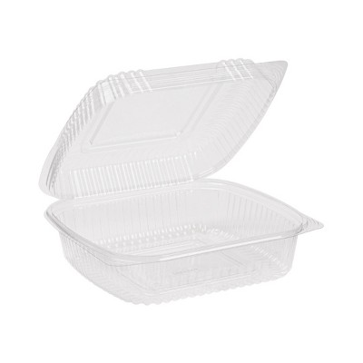 Inno-pak 8" X 8" X 3" Clamshell Container 1-compartment Clear Rpet ...