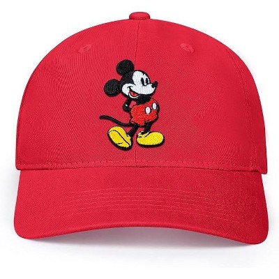 Disney Adult Men Baseball Cap, Mickey Mouse Adjustable Dad Hat Red : Target