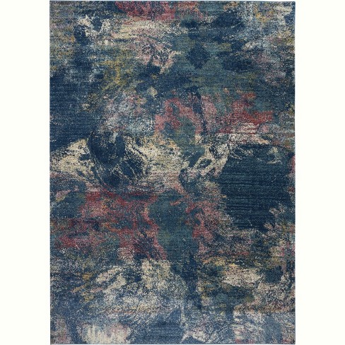 Nourison Fusion Fss17 Blue Multi Colored Area Rug 7'10" X 10'6" : Target