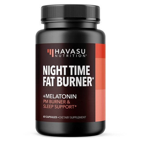 Night Time Fat Burner + Melatonin Capsules, Pm Burner And Night Suport ...