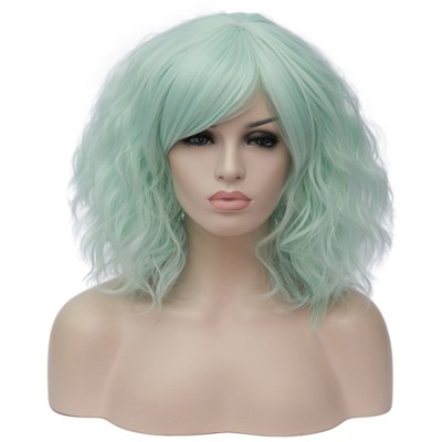 Unique Bargains Women Halloween Long Natural Curly Lace Front Wigs With ...