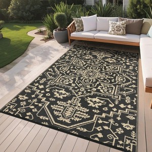Outdoor Rug, Reversible Plastic Straw Patio Carpet, Waterproof Stain ...