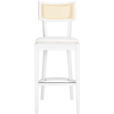 Galway Cane Bar Stool - White/natural - Safavieh. : Target