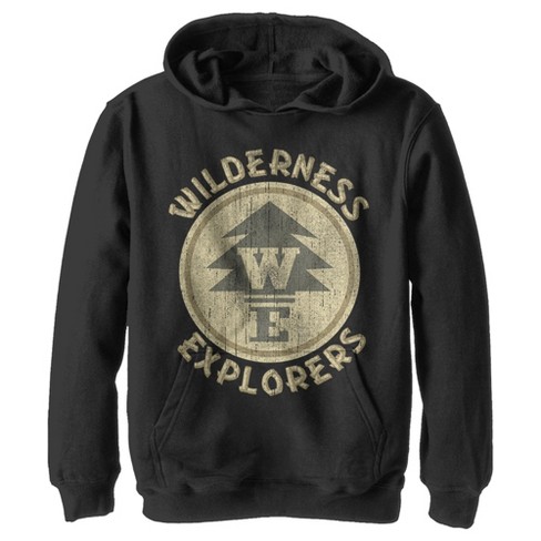 Boy's Up Wilderness Explorer Badge Pull Over Hoodie - Black - Small ...