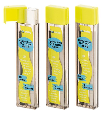 Enday Eraser And Lead Refill Tube 0.7mm, 3 Pack : Target