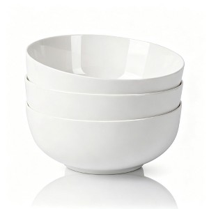 Garvee 6-Piece Ceramic Soup Bowls Set - 8 Inch White Porcelain Bowls ...
