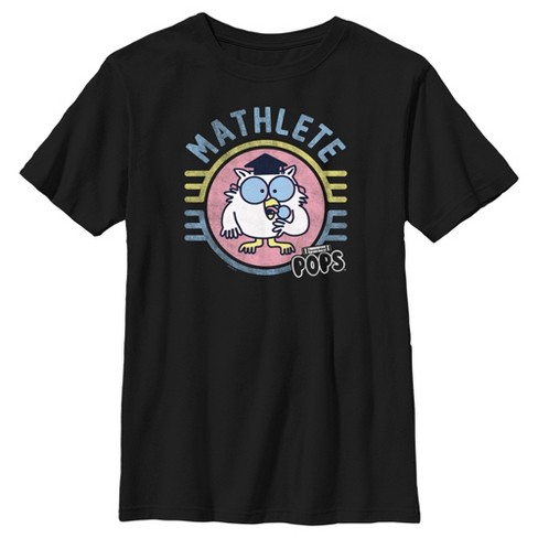 Boy's Tootsie Roll Mr. Owl Mathlete T-shirt - Black - X Large : Target