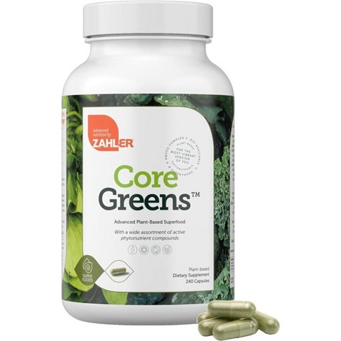Zahler Core Greens, Plant-based Superfood Greens Capsules, Including ...