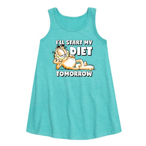 Garfield Start My Diet Tomorrow - Turquoise - 4t : Target