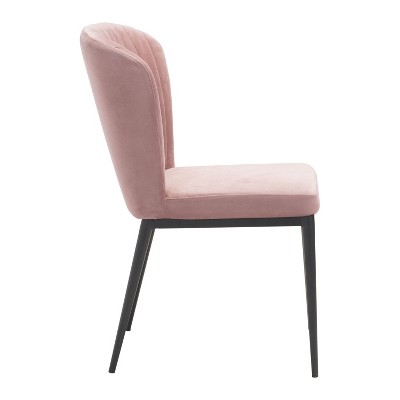 HomeStock 33.9 in H Pink Finish Round Wood Frame Straight Armchair Set ...