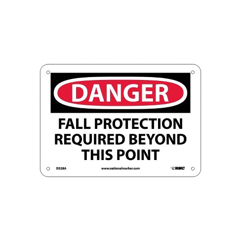 National Marker Danger Signs; Fall Protection Required Beyond This ...