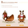 Kids Ride-On Rocking Horse Toy, Rocker with Lullaby Song, Hand Puppets ...
